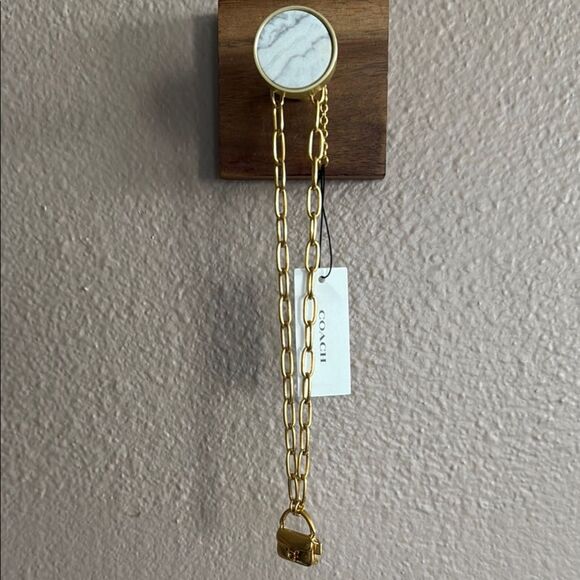 Jewelry | Coach Tabby Handbag Charm Paperclip Necklace Brand New | Poshmark